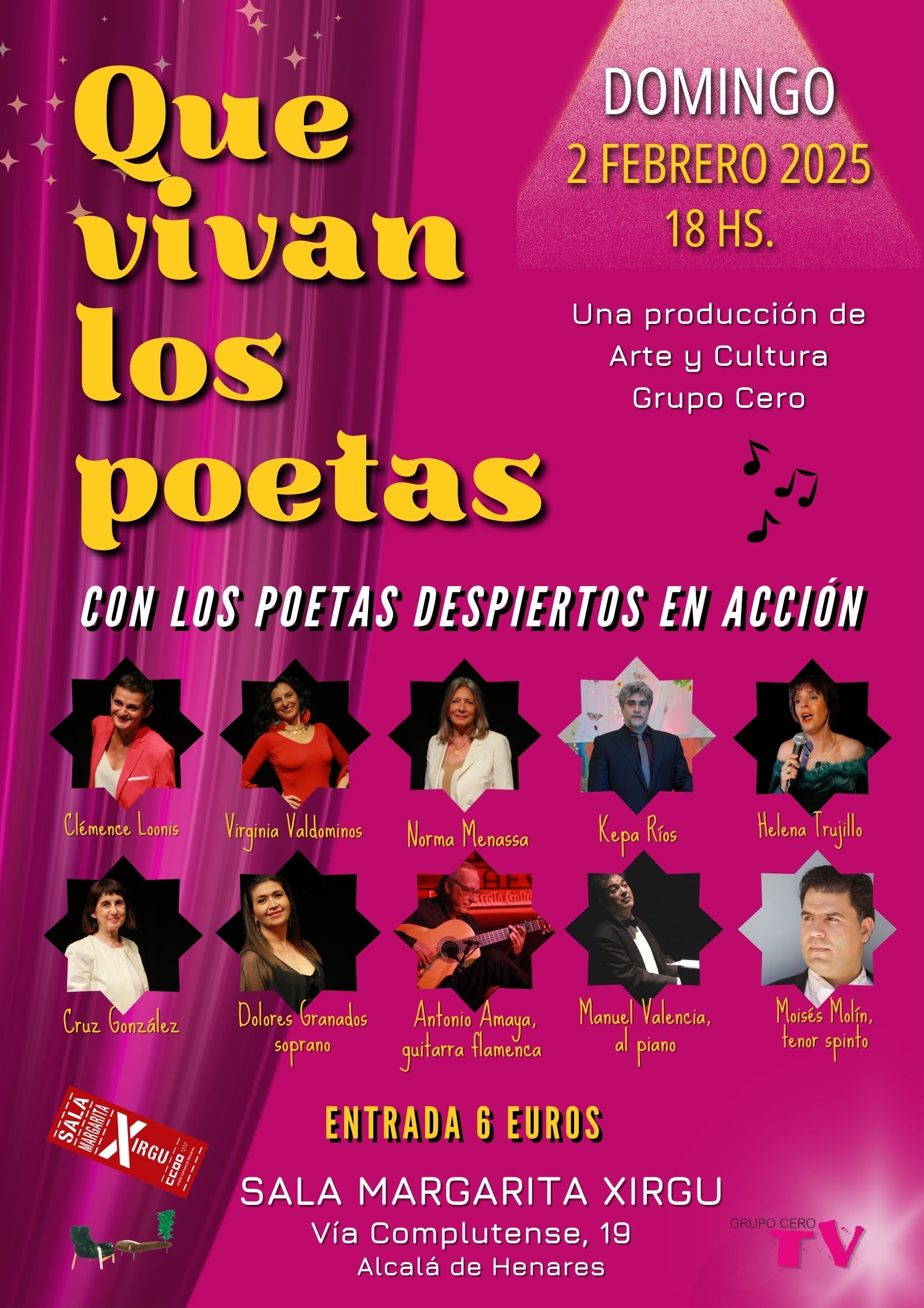 Que Vivan los poetas: canciones, tango, ópera, cante y baile flamenco en la Sala Margarita Xirgu ...